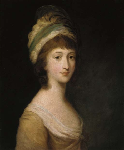 Francis Wheatley | Portrait of Miss Anne Crawley, bust-length, in a ...