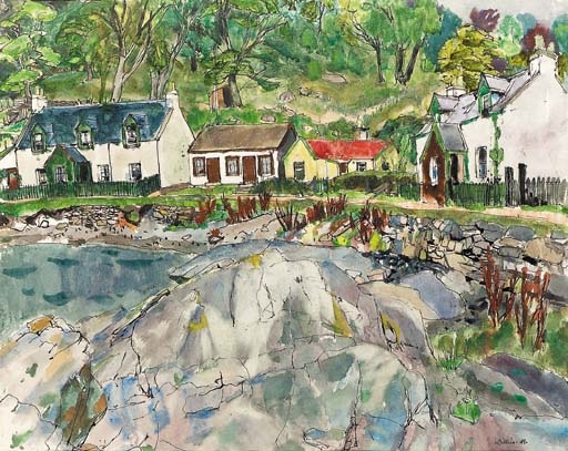 William George Gillies | A Ross-shire Village (1949) | MutualArt