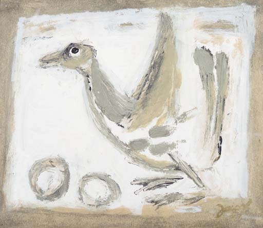 Jaap Nanninga | Kippetje - Chicken with eggs (Circa 1947) | MutualArt