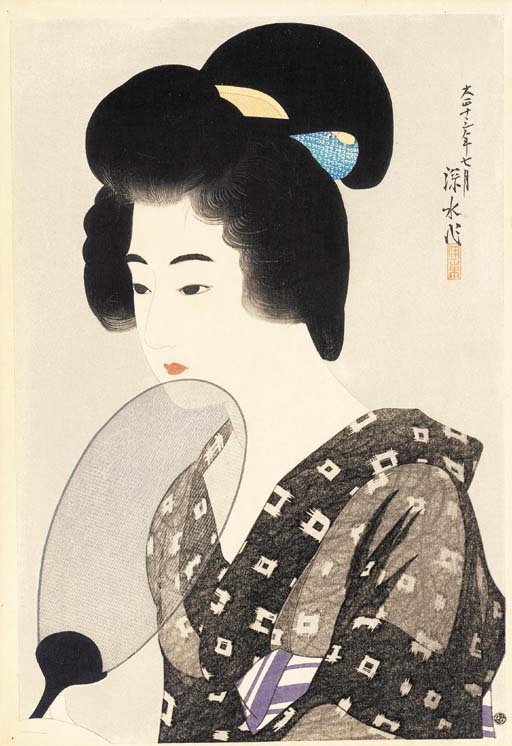Shinsui Ito | Marumage (Marumage [hair style of a married woman ...