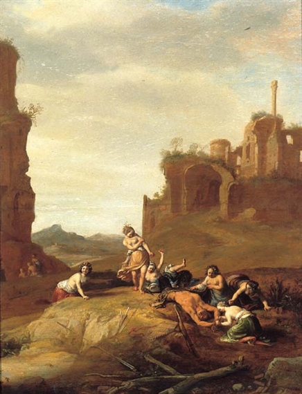 Bartholomeus Breenbergh | The Flaying of Marsyas (1638) | MutualArt