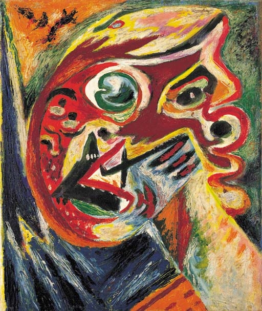 Jackson Pollock | Untitled (Orange Head) (1941) | MutualArt
