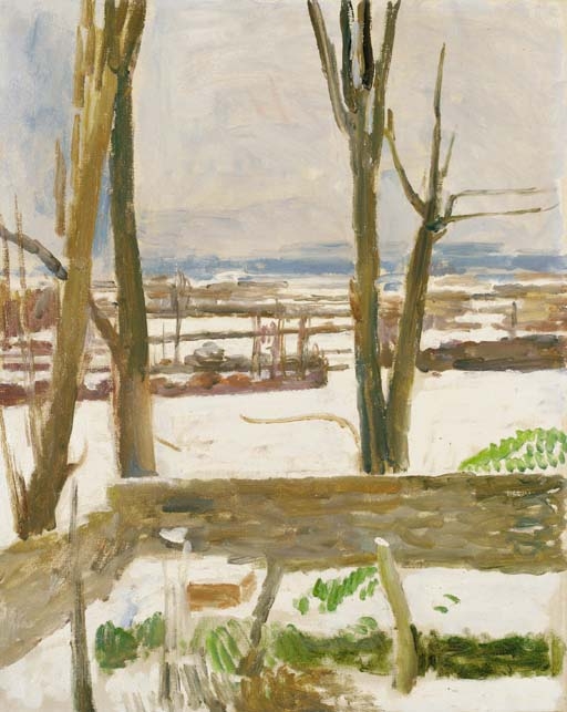 Vanessa Bell | Snow at Charleston; a view from the artist's studio ...