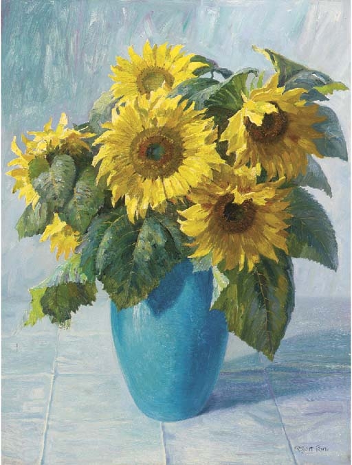 Robert Panitzsch | Sunflowers in a vase | MutualArt