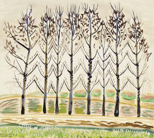 Charles Ephraim Burchfield | Trees Dancing in April Sunlight (1917 ...