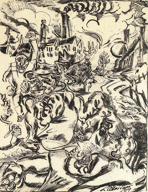 Ludwig Meidner | Apokalyptische Landschaft (1914) | MutualArt