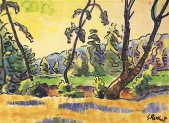 Karl Schmidt-Rottluff | Landscape with path | MutualArt