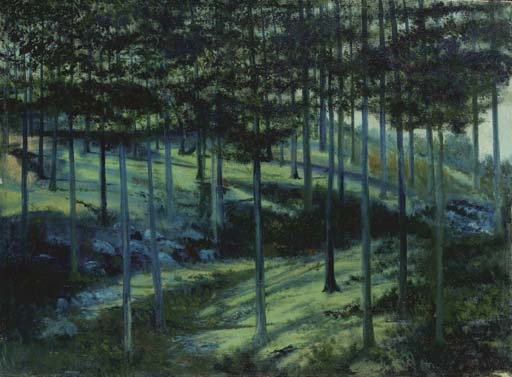 Joaquín Clausell | Paisaje de noche (1925) | MutualArt
