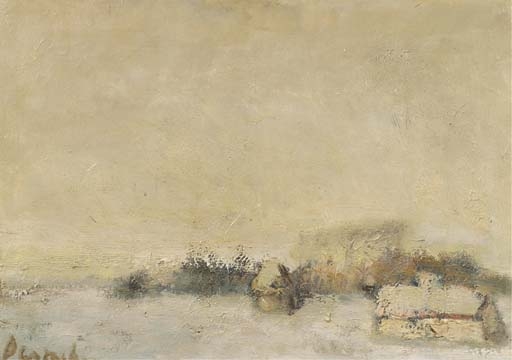 Constant Permeke | A landscape with farmhouses | MutualArt
