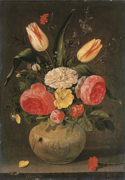 Clara Peeters | A STILL LIFE OF ROSES, LILIES, IRISES, NARCISSI AND ...