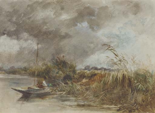 Keeley Halswelle | An angler amongst the reeds | MutualArt