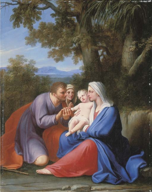 Marcantonio Franceschini | The Holy Family with Saint Anne | MutualArt