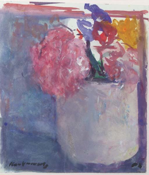 Kees Verwey | A still life with flowers in a vase | MutualArt