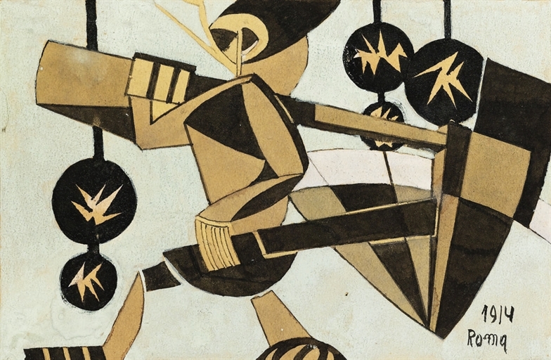 Fortunato Depero | Zappatore (1914) | MutualArt