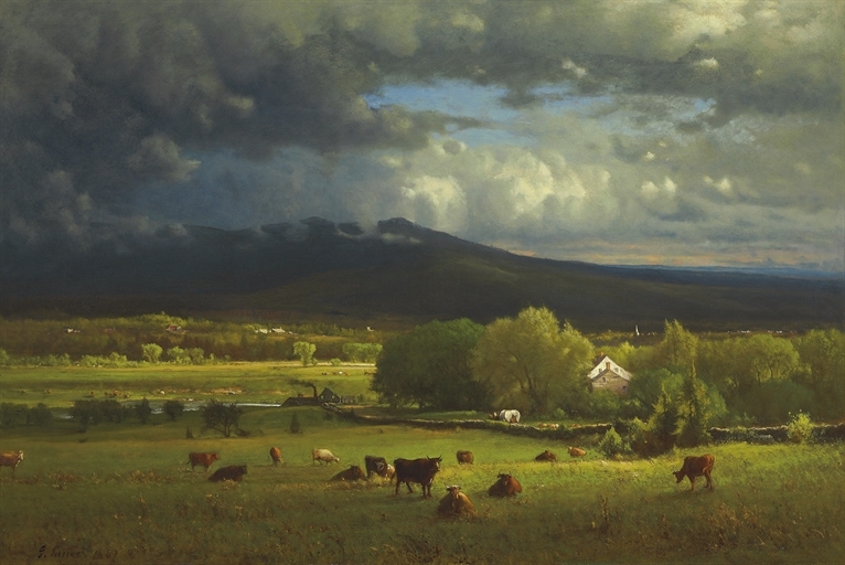 George Inness | Figures in a landscape | MutualArt