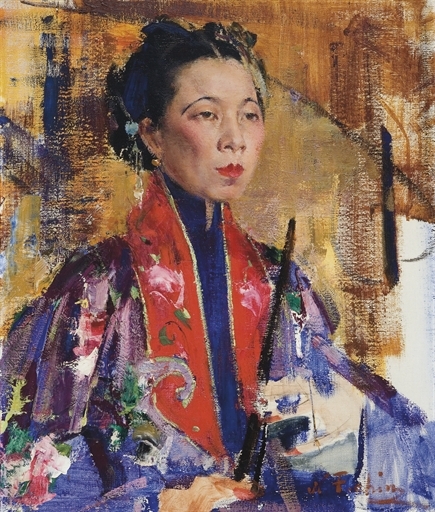 Nicolai Fechin | Portrait of Mrs. Dean Cornwell, 1925 | MutualArt