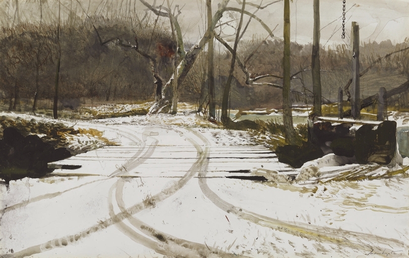Andrew Wyeth | Race Bridge (1984) | MutualArt