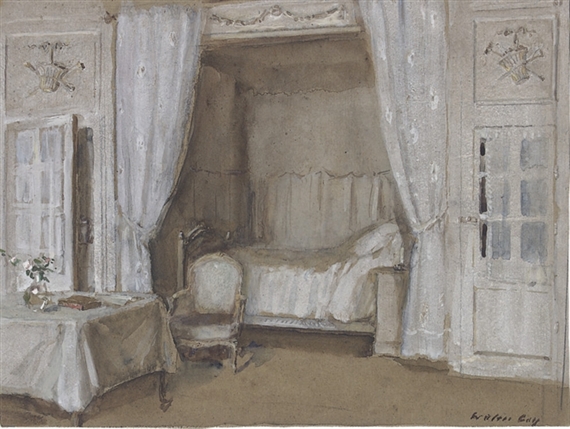 Walter Gay | The interior of a bedroom | MutualArt