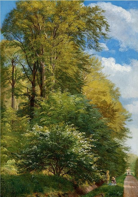 Carl Frederik Aagaard | Two children on a path in the woods (1872 ...