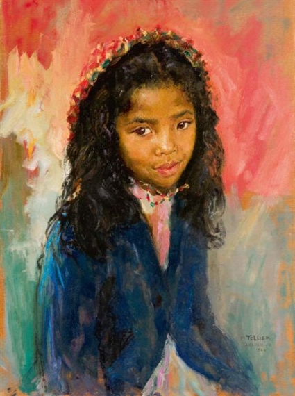 Raymond Tellier | Portrait de jeune (1964) | MutualArt