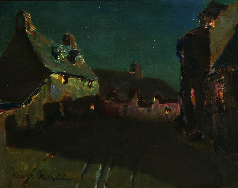 Charles Rollo Peters | Houseboats in moonlight (1899) | MutualArt