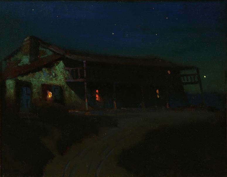 Charles Rollo Peters | Nocturne - a village road | MutualArt