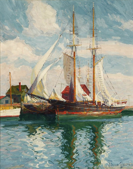 Joe Duncan Gleason | Whaling Schooner - John R. Manta | MutualArt