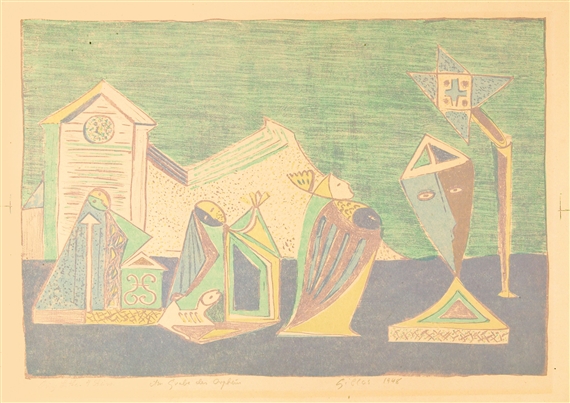 Werner Gilles | Am Grab des Orpheus (1948) | MutualArt