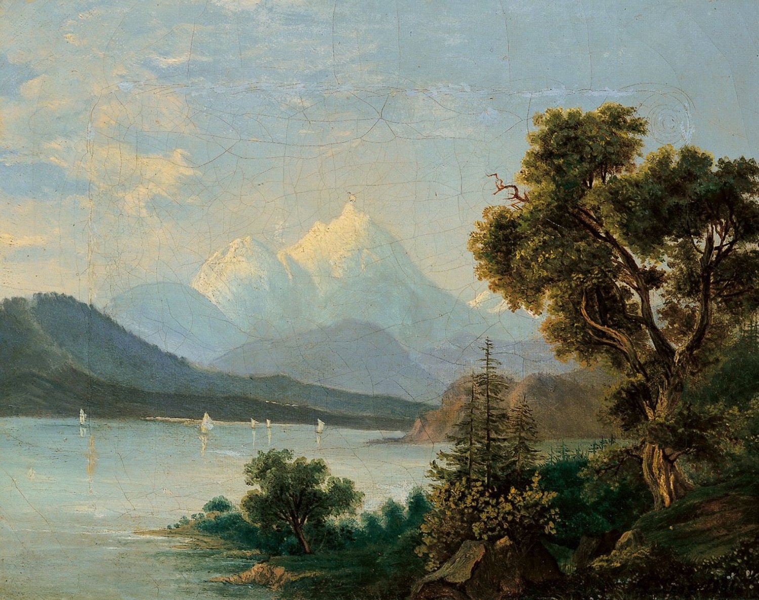 Friedrich Loos | ALPENLANDSCHAFT MIT SEE. (1831) | MutualArt