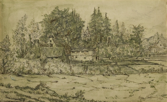 Franz Radziwill | Dorfansicht mit Bäumen (1927) | MutualArt