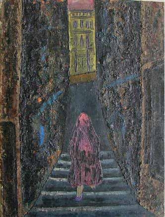 Thérèse Lessore | Fillette à l'escalier | MutualArt