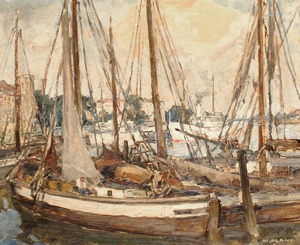 Wilhelm Blanke | Harbour scene | MutualArt