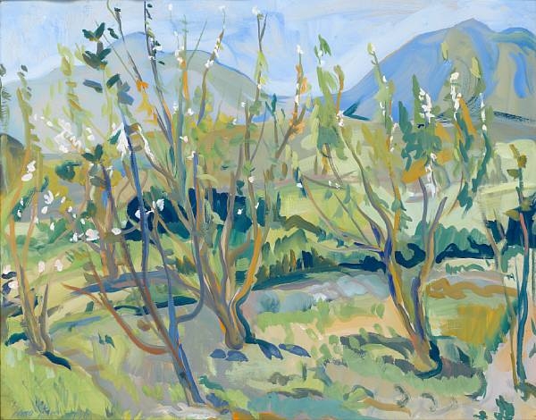 Irma Stern | Orchard in blossom (1936) | MutualArt