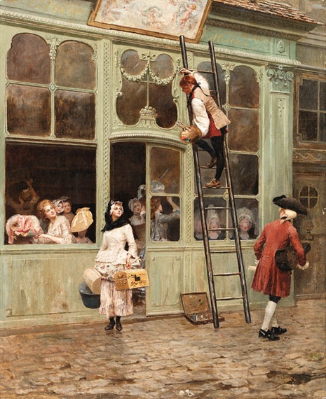 Charles Édouard Delort | The opening of the Millinery | MutualArt