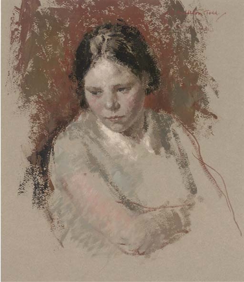 Arthur Ralph Middleton Todd | Portrait of a young girl | MutualArt