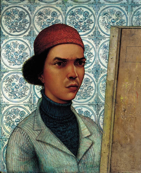 Gregory Gillespie | Portrait of a Painter (formerly titled Dark Painter ...