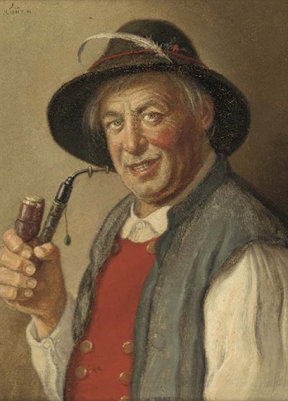 Ludwig Kohrl | A Tyrolean pipe smoker | MutualArt