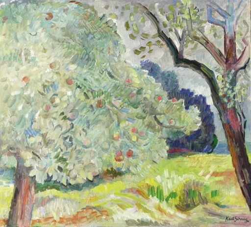 Karl Schrag | Apple Tree, Late Summer | MutualArt