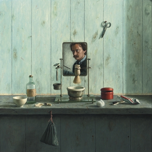 Julien Landa | A still life with the artist's reflection (1985) | MutualArt