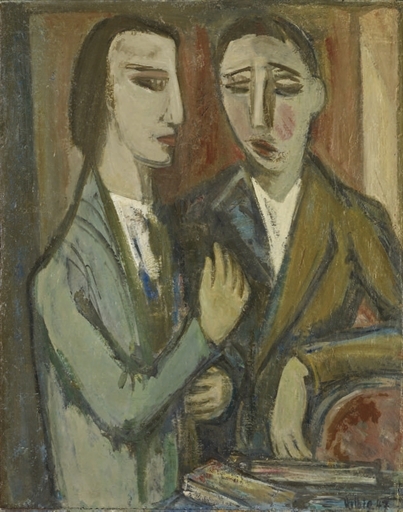Walter Helbig | Die Diskussion, 1947 | MutualArt