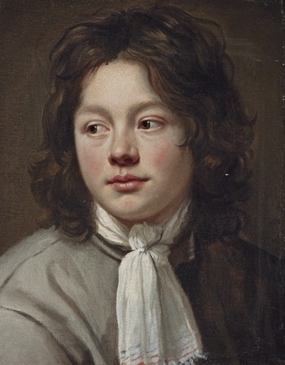 Louis le Nain | Portrait of a boy, bust-length, in a grey coat and a ...