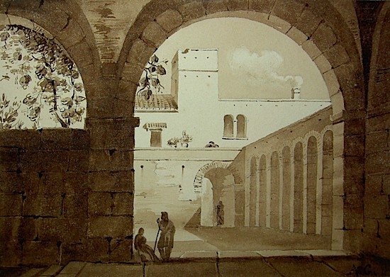 Auguste-Barthélemy Glaize | VUE L'INTERIEUR D'UNE COUR | MutualArt