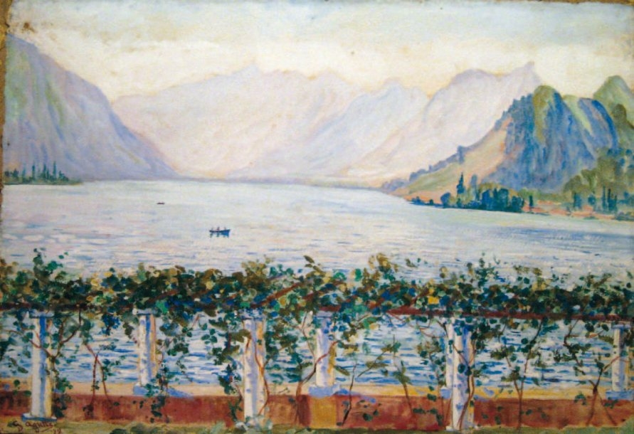 Georgette Agutte | Le lac d'Annecy vu depuis La Pergola, villa d'André ...
