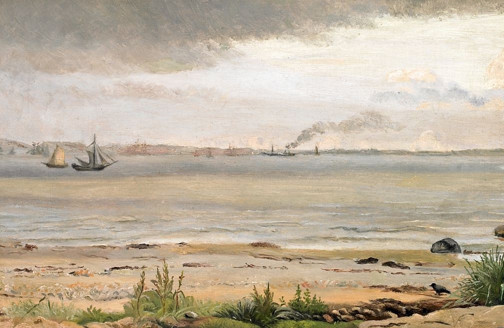 Vilhelm Kyhn | View of Høganæs and Kullen seen from the coast near ...