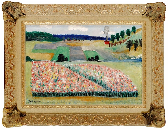 Bror Hjorth | SOMMARLANDSKAP MED BLOMMANDE ÄNG | MutualArt