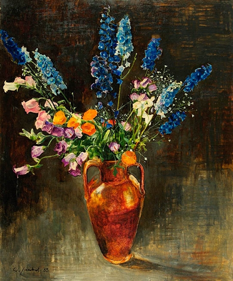 Willy Jaeckel | Stilleben mit Rittersporn (1933) | MutualArt