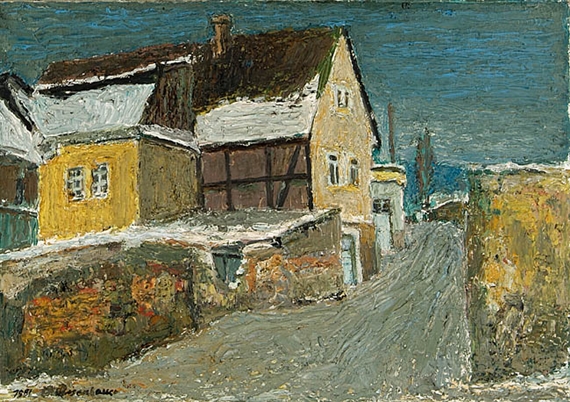 Theodor Rosenhauer | Alte Dorfansicht (Alttrachau im Winter) (1981 ...