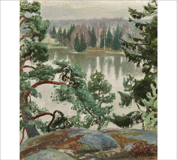 Pekka Halonen | Tuusula (Sarvikallio Cliffs) (1916) | MutualArt