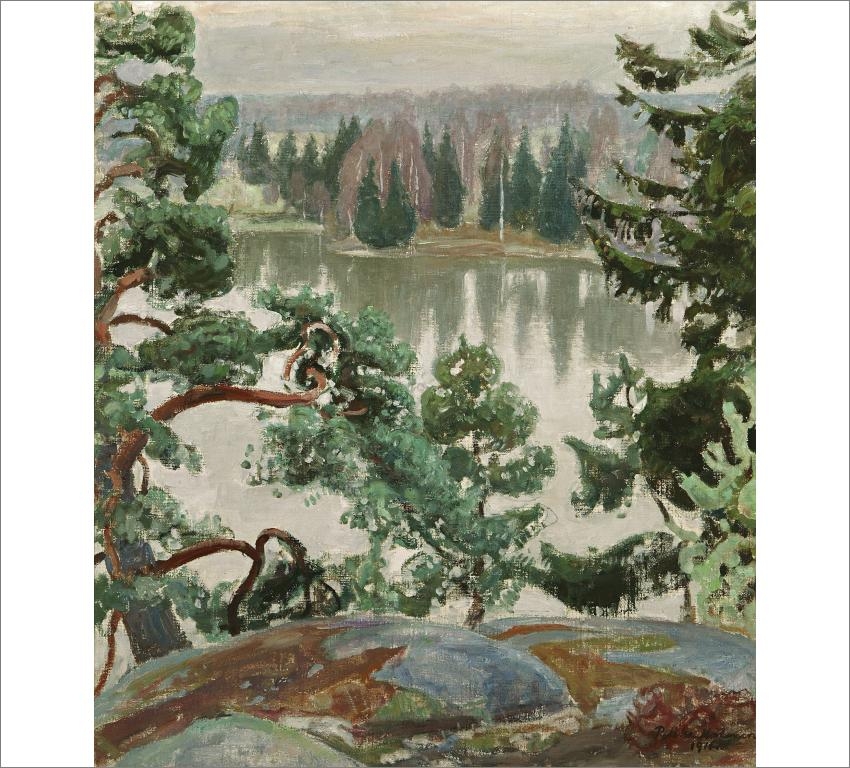 Pekka Halonen | Tuusula (Sarvikallio Cliffs) (1916) | MutualArt
