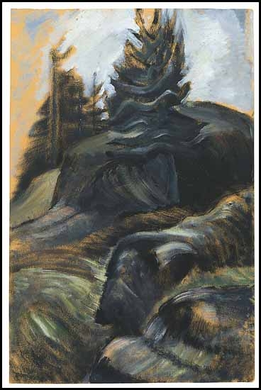 Emily Carr | Fallen Tree Trunk in Wood (1935) | MutualArt
